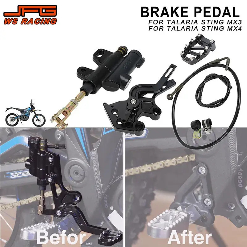 Rear Brake Caliper Pedal Set Motorcycle Accessories Brake Hose Lever ...