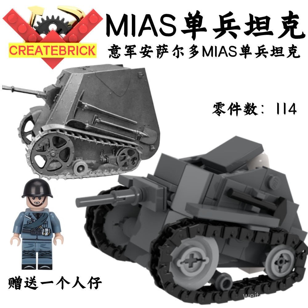 [8290 People Collection] Building Block World War II MOC Italian Series ...