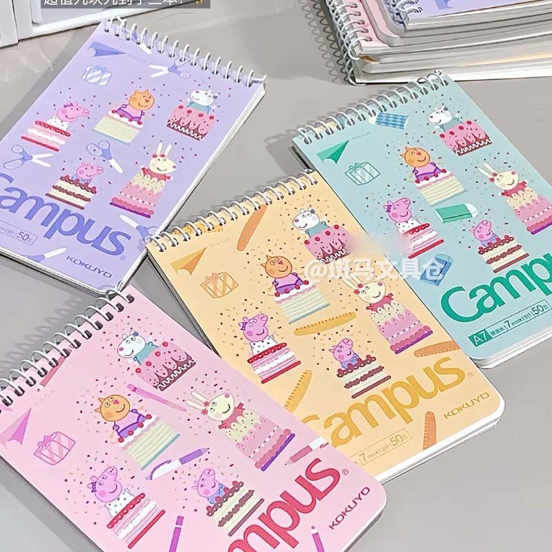 New Product KOKUYO Piglet Peppa Limited A7 Flip-Up Book Campus Notebook ...