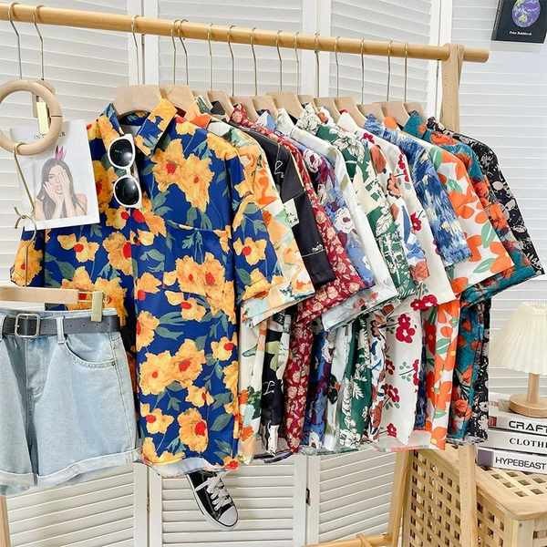 cute blouse classy blouse Baju bunga wanita retro gaya Hong Kong gaya ...