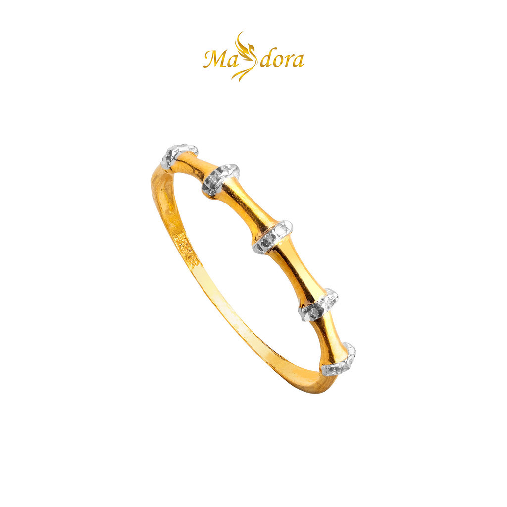 MASDORA 916 Gold Ring Rings Cincin Emas ~ Duotone Bamboo (EMAS 916/22K ...