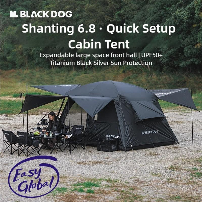 Blackdog Outdoor Camping Villa Tent Camping 2-Bedroom 3-Foyer Living ...