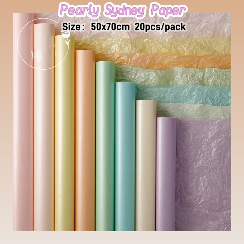 [20pcs]50*70CM Pearl Sydney Wrapping Paper Flower Bouquet Gift Box ...