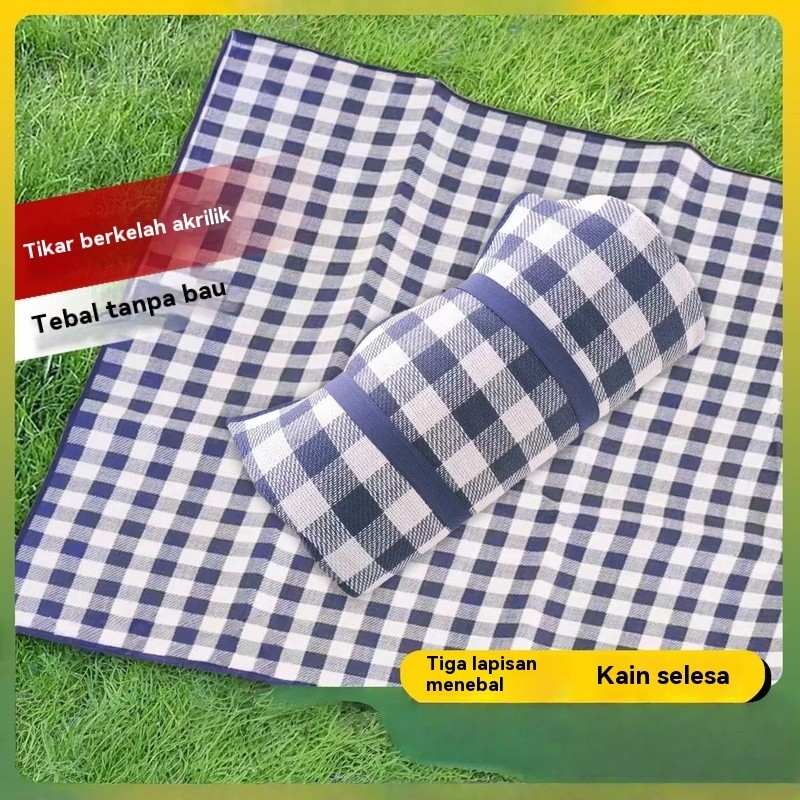 Mat piknik kalis kelembapan Mat perkhemahan luar menebal saiz besar ...