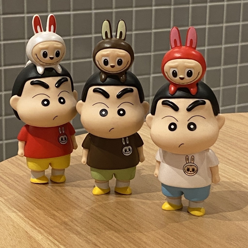Labubu Crayon Shin-Chan Cute Ornaments Desktop Nohara Figure Shinnosuke ...