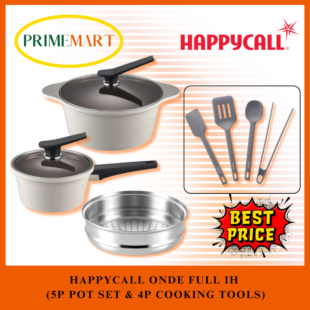 HAPPYCALL ONDE FULL IH (5P POT SET & 4P COOKING TOOLS) + 1 YEAR ...