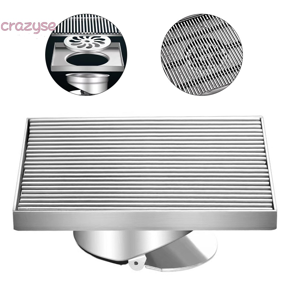 304Stainless Steel Floor Drain Square Bathroom Floor Drains Large ...