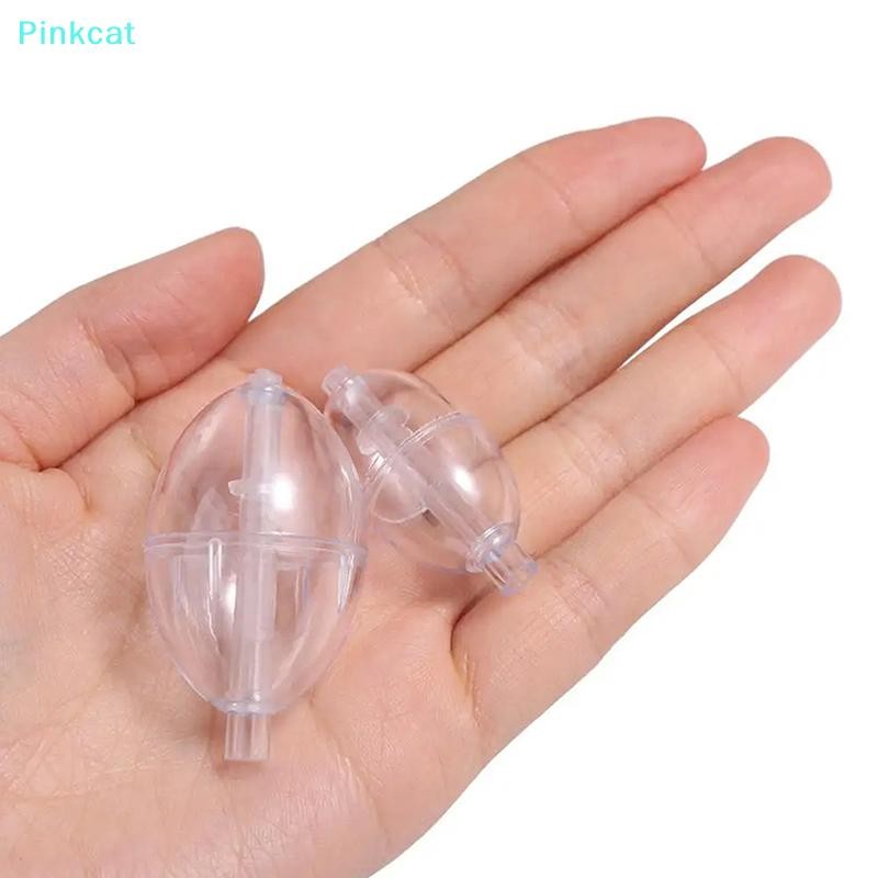 Pinkcat Transparent Fishing Bobber Plastic Clear Surface Float Oval ...