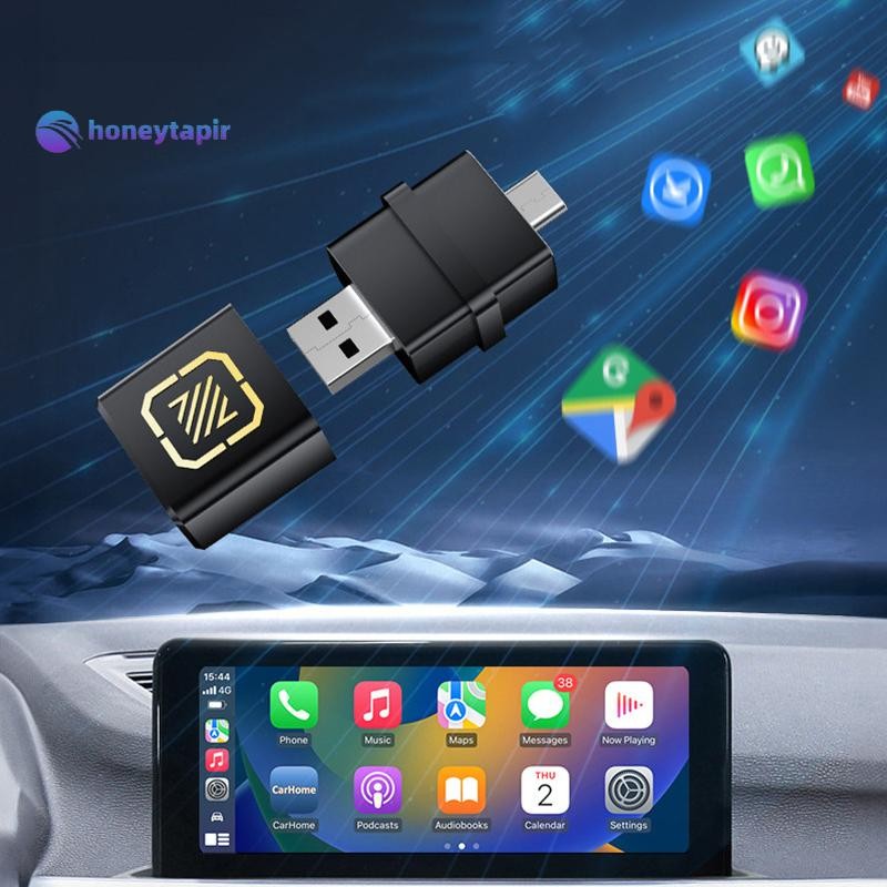 honeytapir Type-C And USB Dual Interface CarPlay Android Auto Wireless ...