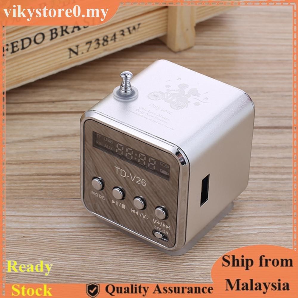 TD-V26 Mini Radio FM Digital Speakers w/Receiver Support TF Card ...