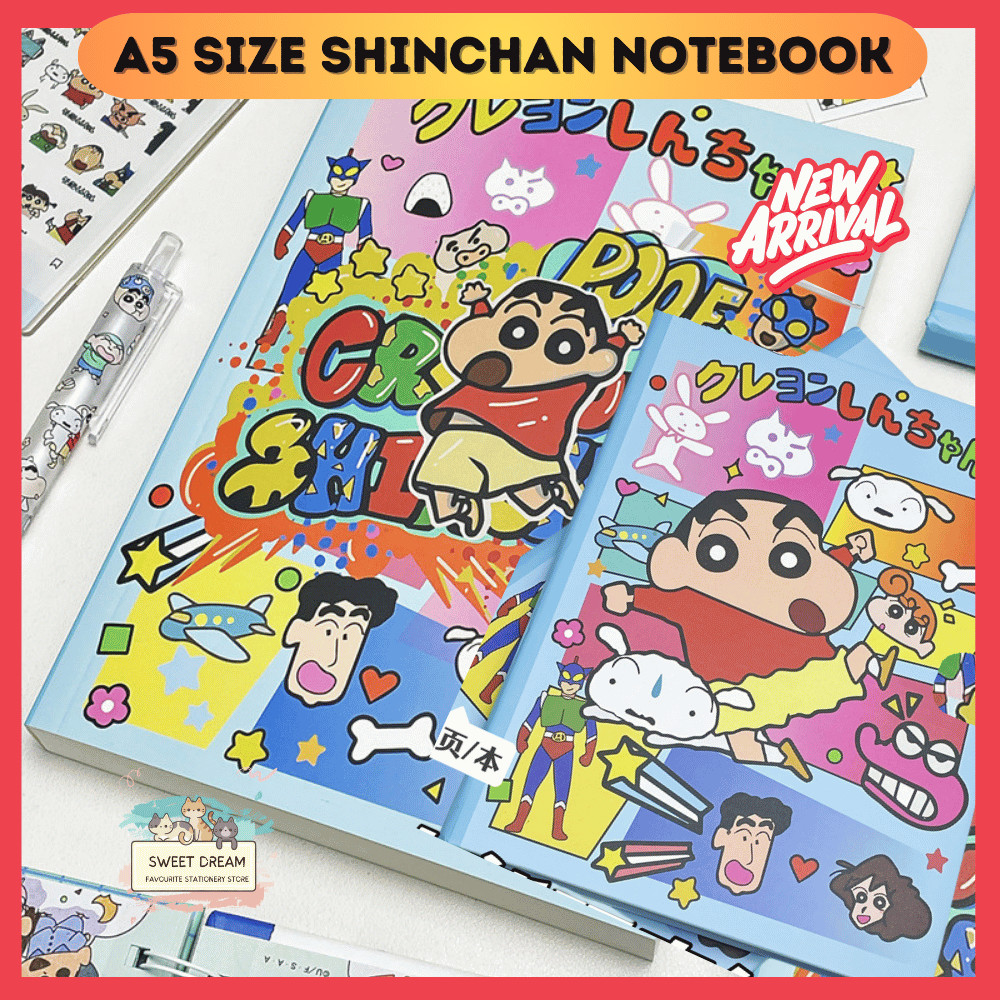 Shin Chan Crayon Hard / Soft Cover DIY A5 Size Craft Paper Blank ...