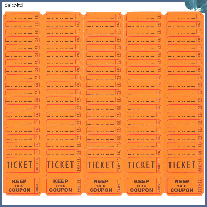 Raffle Ticket 100 Pcs Fake Entrance Universal Tickets for Classroom ...