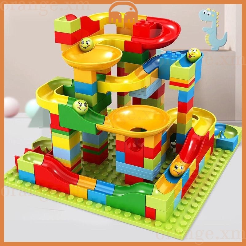 NEW Marble Race Run Maze Balls Track Building Blocks Funnel Slide Mini ...