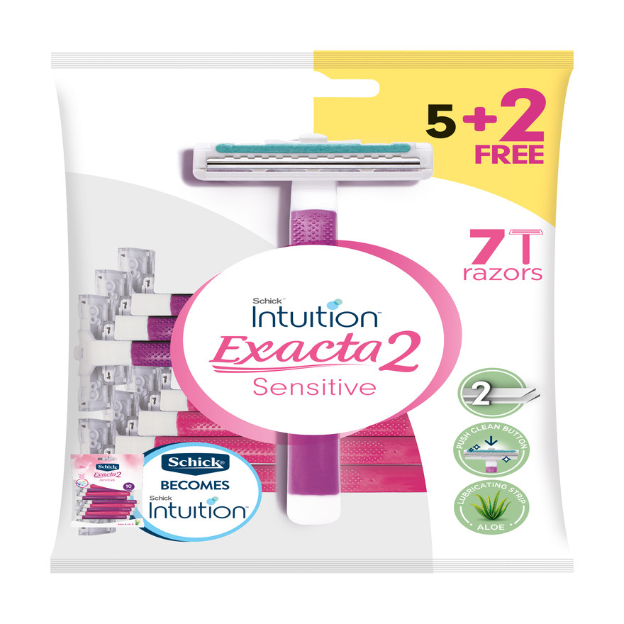 SCHICK Exacta 2 Women Sensitive Razor 5+2S | Shopee Malaysia
