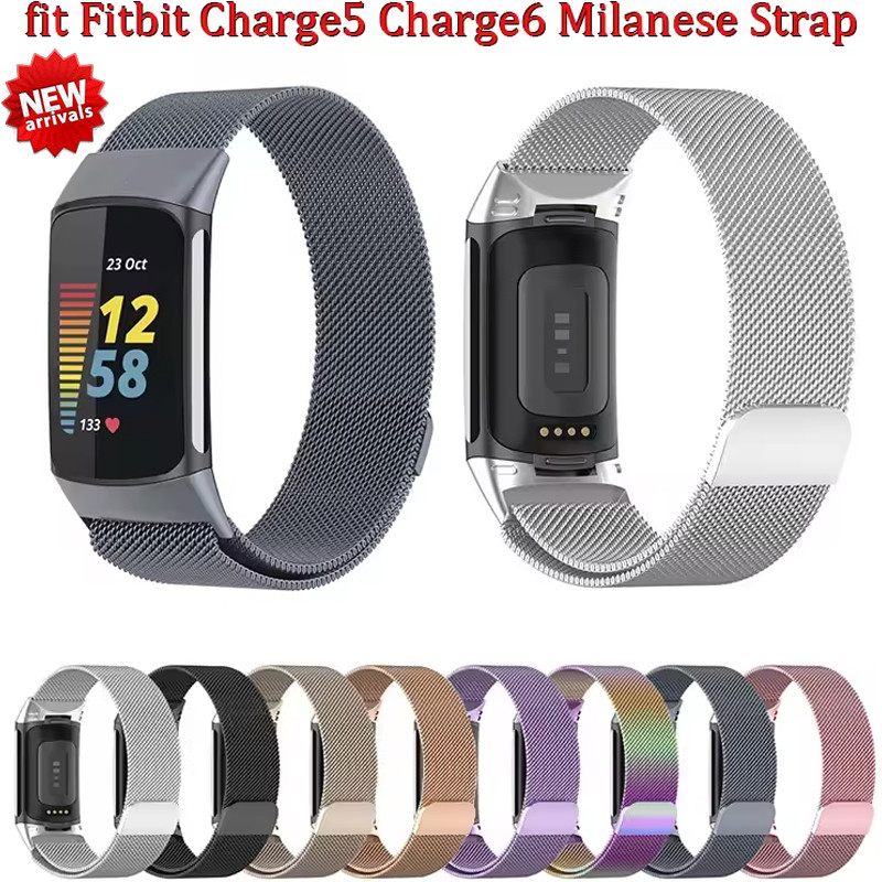 Milanese strap Compatible for fitbit charge6/5 band replacement charge6 ...
