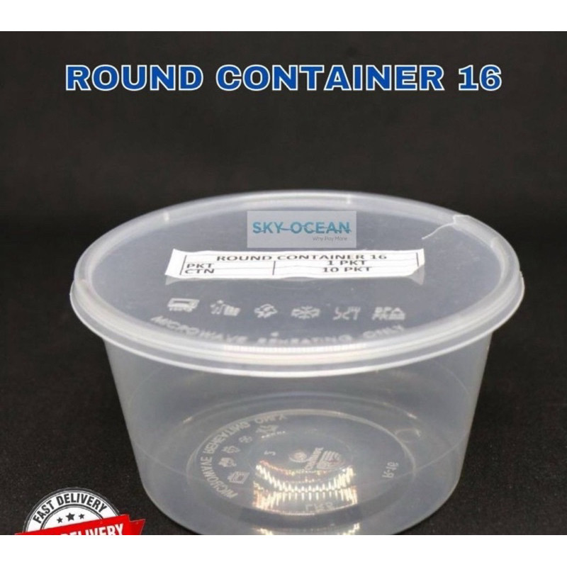 🔥[Ready stock]🔥Round Container with Lid (All Sizes) Round Tupperware ...