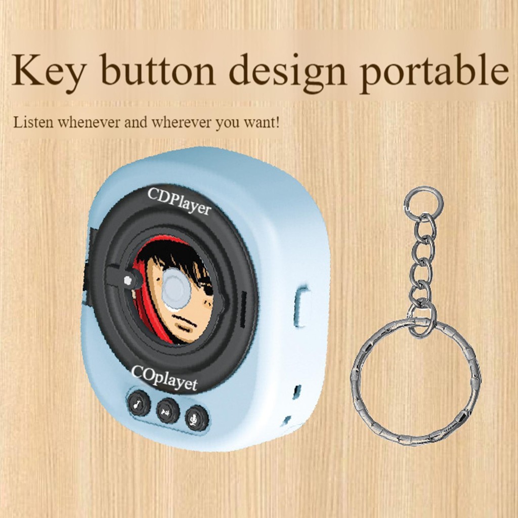 Retro Vinyl Record Player Music Keychain Tape Recorder Portable Small ...