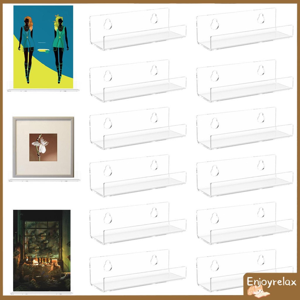 12Pcs Vinyl Record Holder Wall Mounted Record Shelf 2 Installation Ways ...