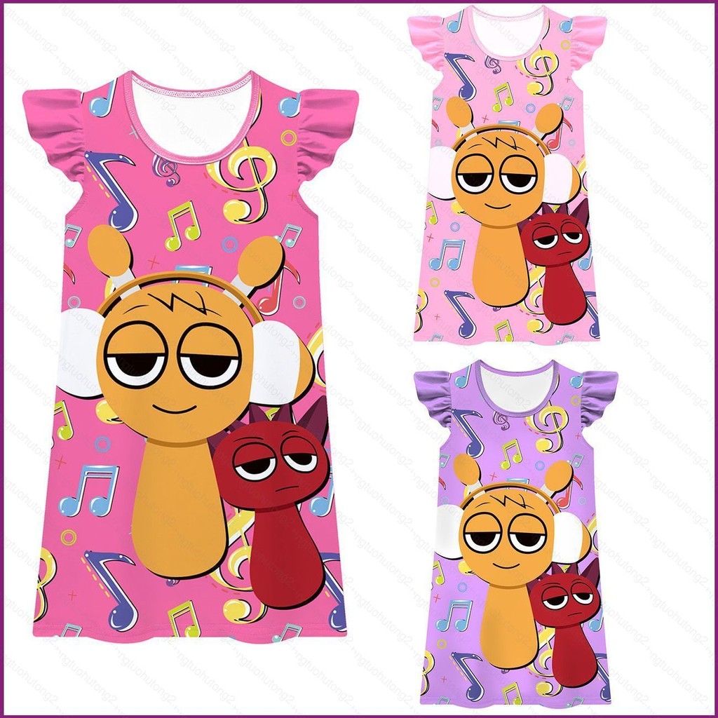 Trend Incredibox Sprunki Plush cartoon cute dress cosplay colth for ...