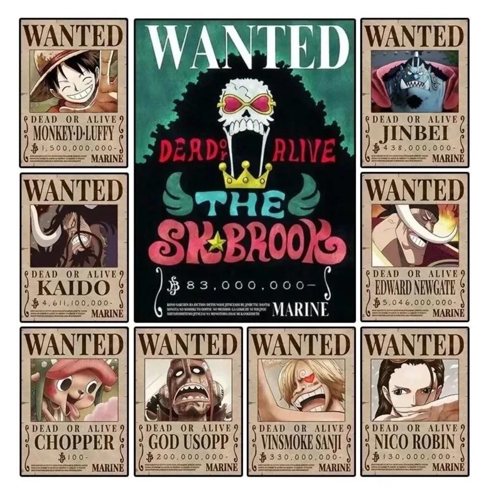 Lukisan kanvas seni anime retro One Piece Luffy Zoro Chopper - Cetak ...