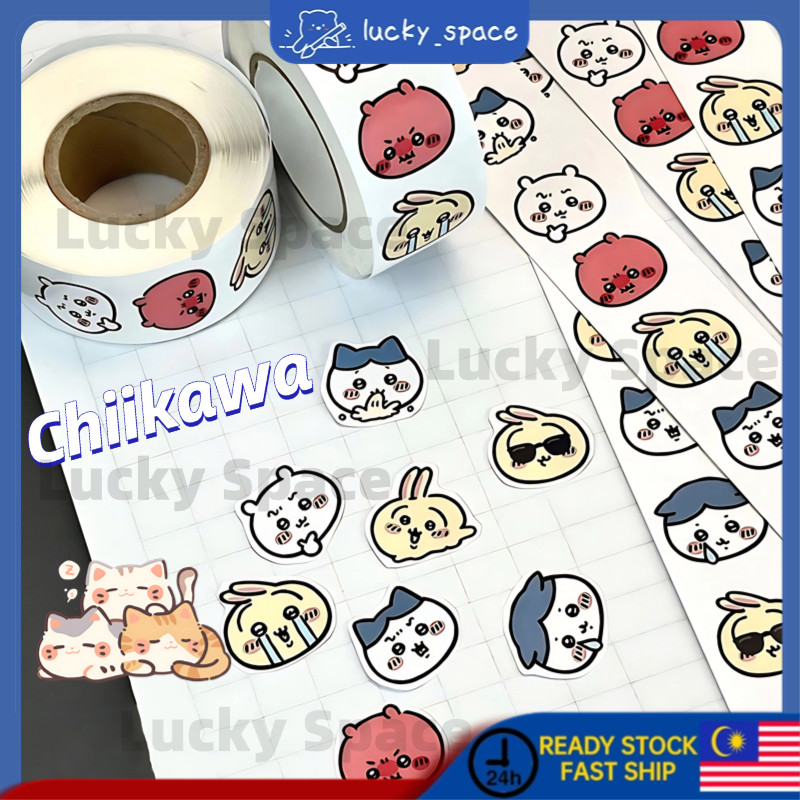 500pcs/Roll Chiikawa Kuromi Capybara Loppy Sealing Sticker Tapes ...
