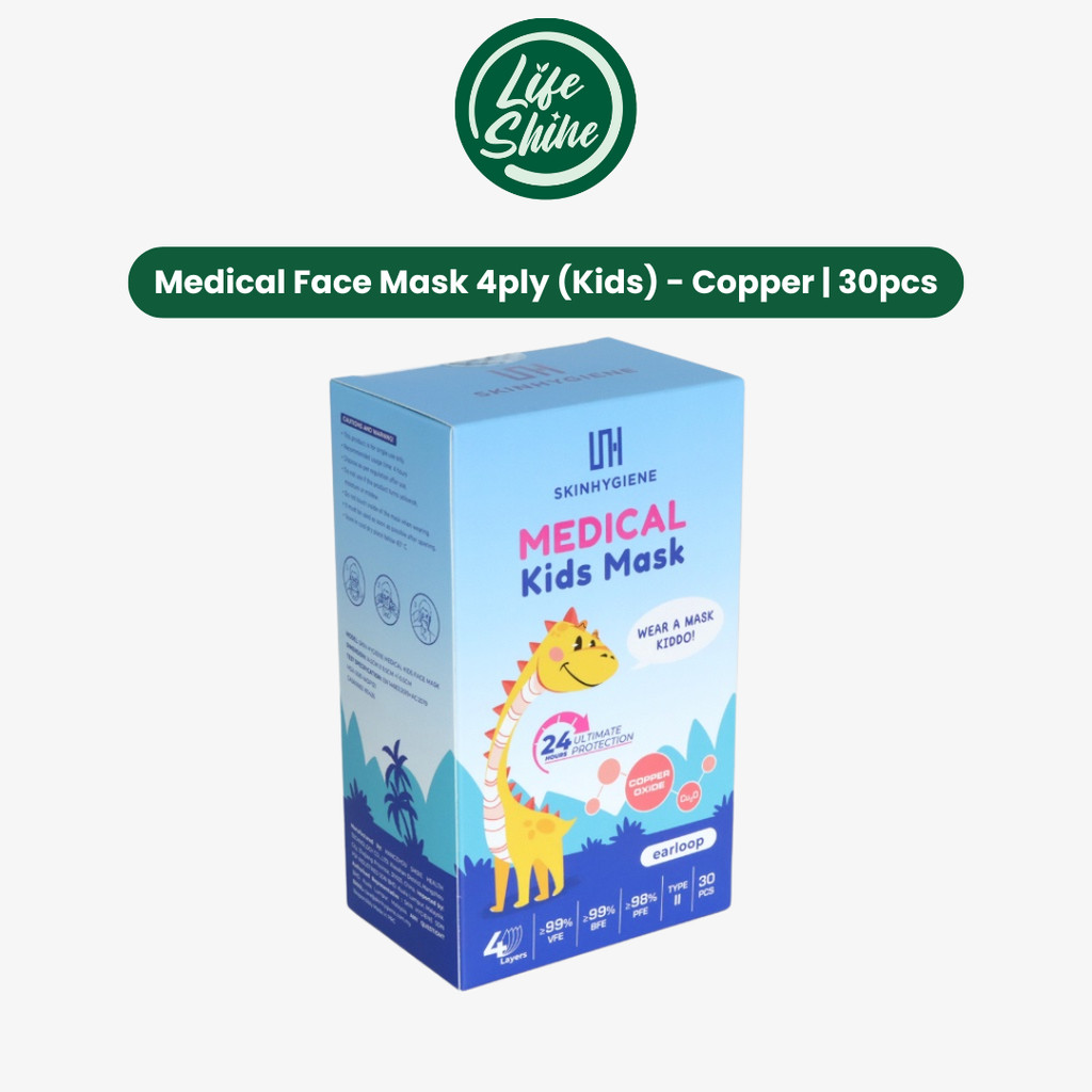Skin Hygiene Medical Kids 4 Ply Mask - Copper Oxide (30 Pcs/Box ...