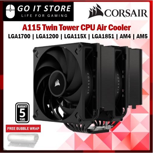 Corsair A115 Twin Tower CPU Air Cooler (CT-9010011-WW) | Shopee Malaysia
