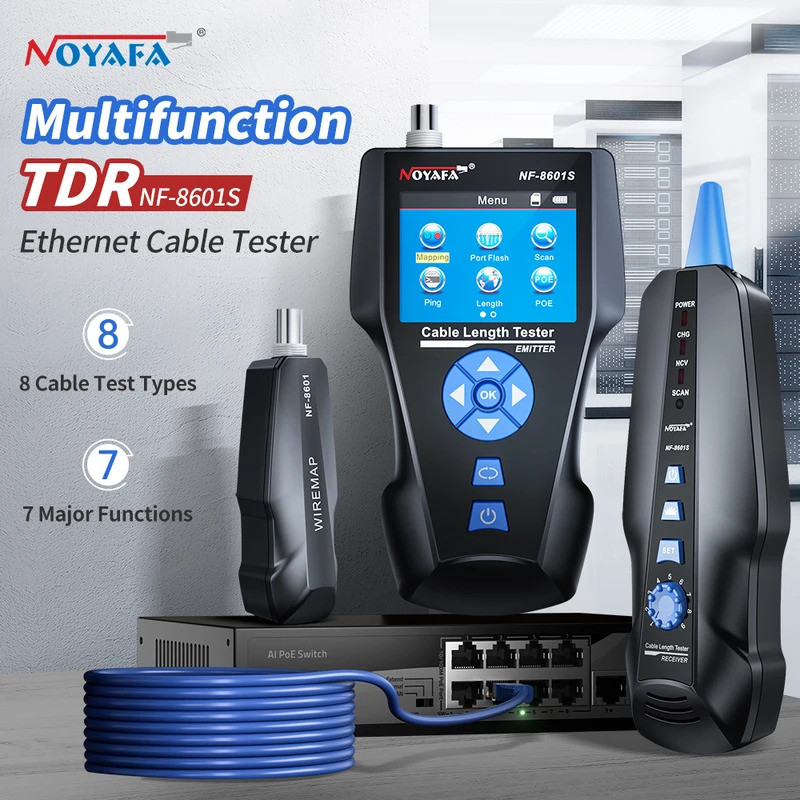 NOYAFA NF-8601S Network Cable Tester Multifunction TDR Length With PoE ...