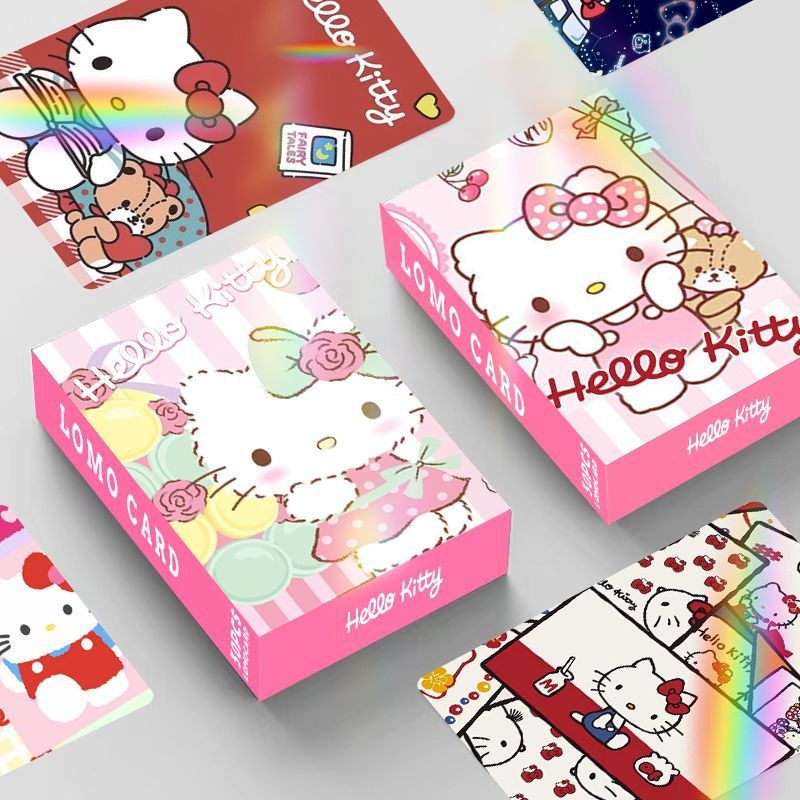 30pcs Manhwa Pokemon Sanrio Character Hologram Laser Lomo Cards Kitty ...