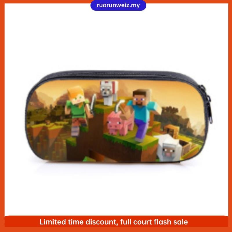 School season Minecraft Pencil Case anime stationery box Elementary ...