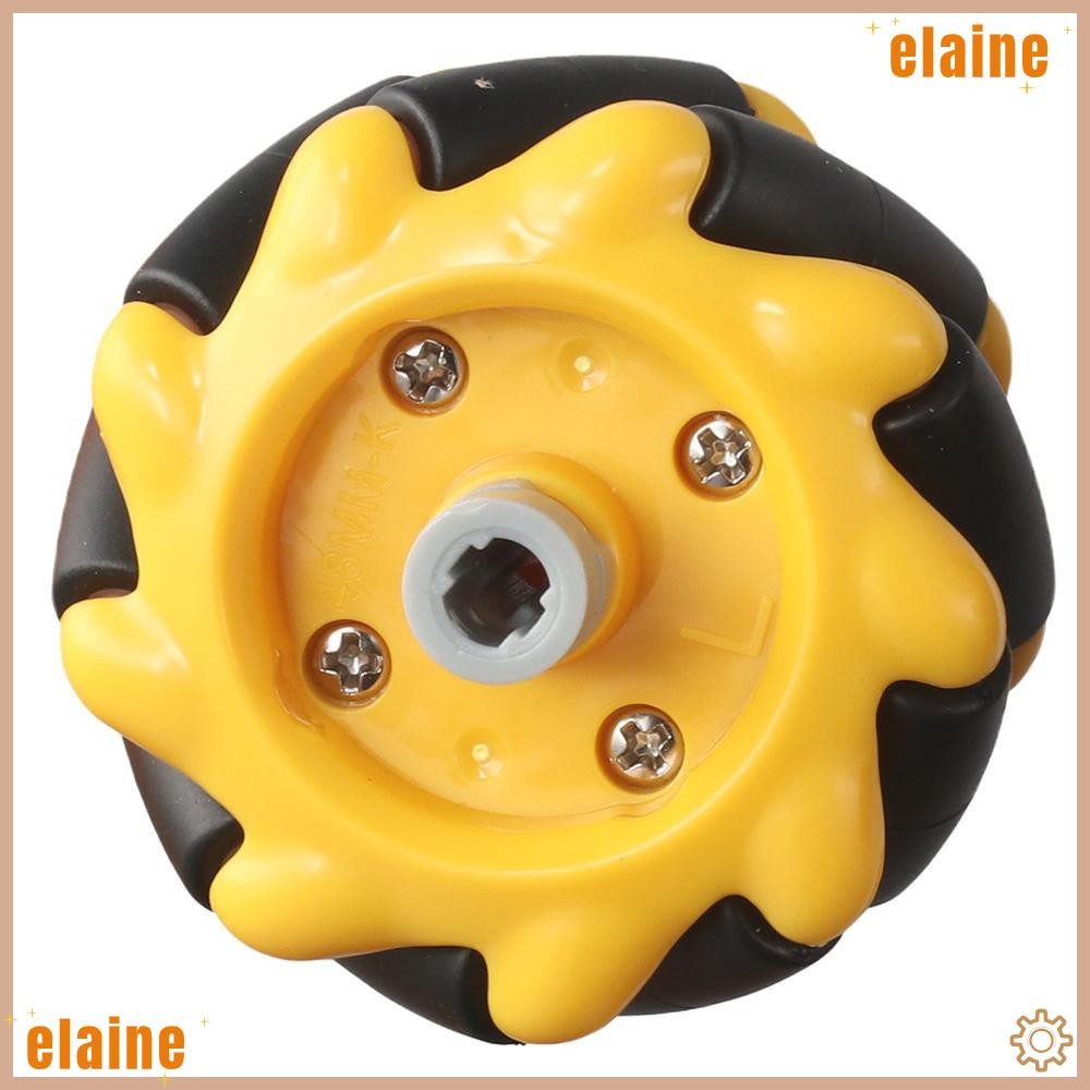 ELAINE2 1Pc Mecanum Wheel, Plastic Yellow 48mm Omni-Directional Wheel ...