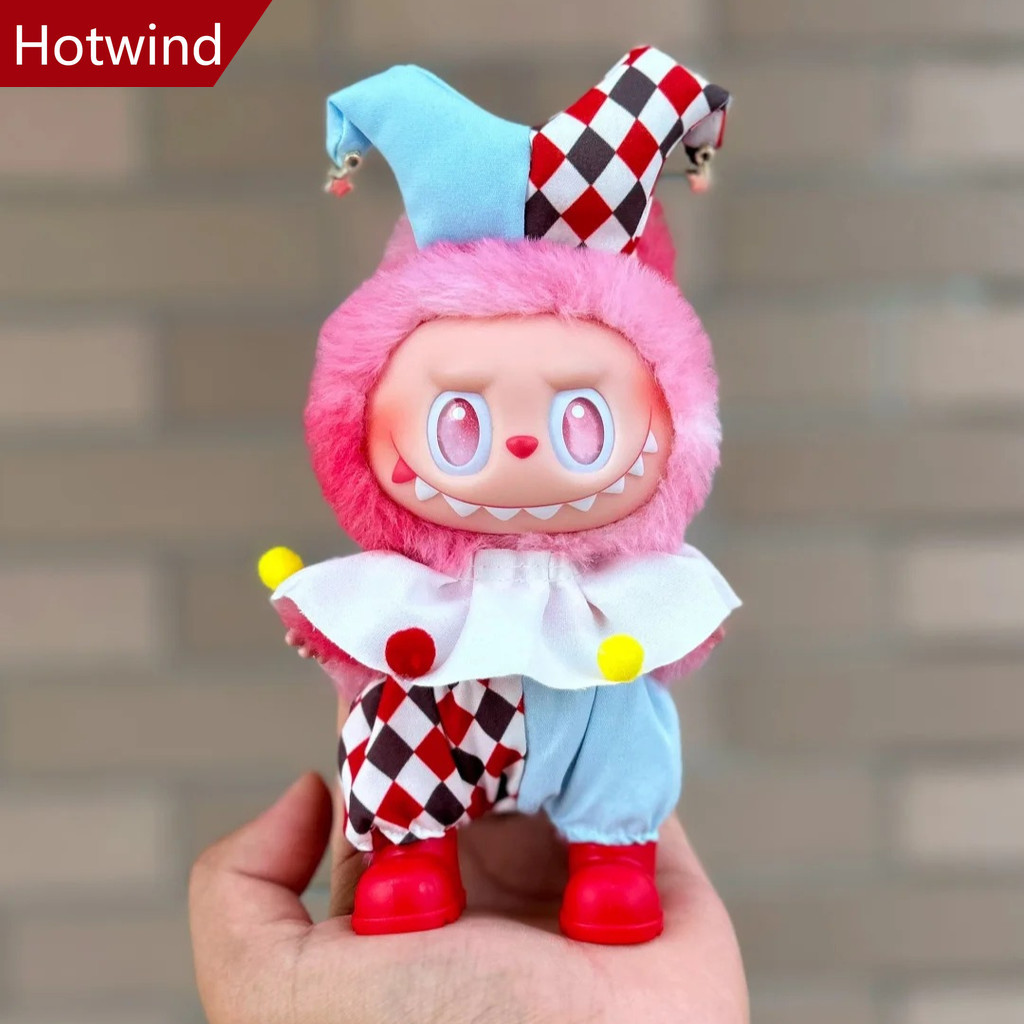 (No dolls) For 17 cm labubu v1/v2/v3 baby clothes hair labubu plush ...
