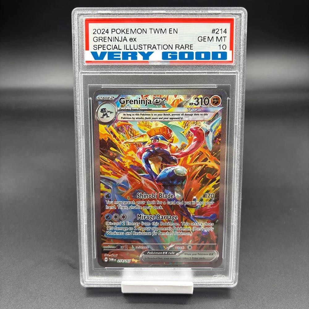 DIY PSA10 2024 PTCG TWM EN GRENINJA ex Collection Card Copy 10Points Rating Card English Version ...