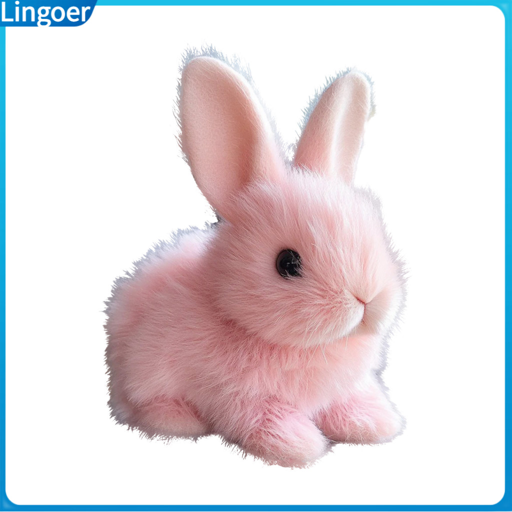 Lingoer| Jumping Bunny Toy Fluffy Bunny Toy Interactive Jumping Rabbit ...
