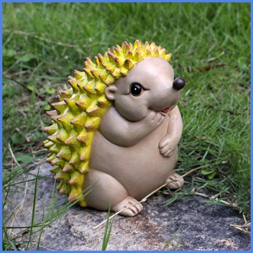 Hedgehog Outdoor Decor Durian Hedgehog Table Ornament Resin Animal ...