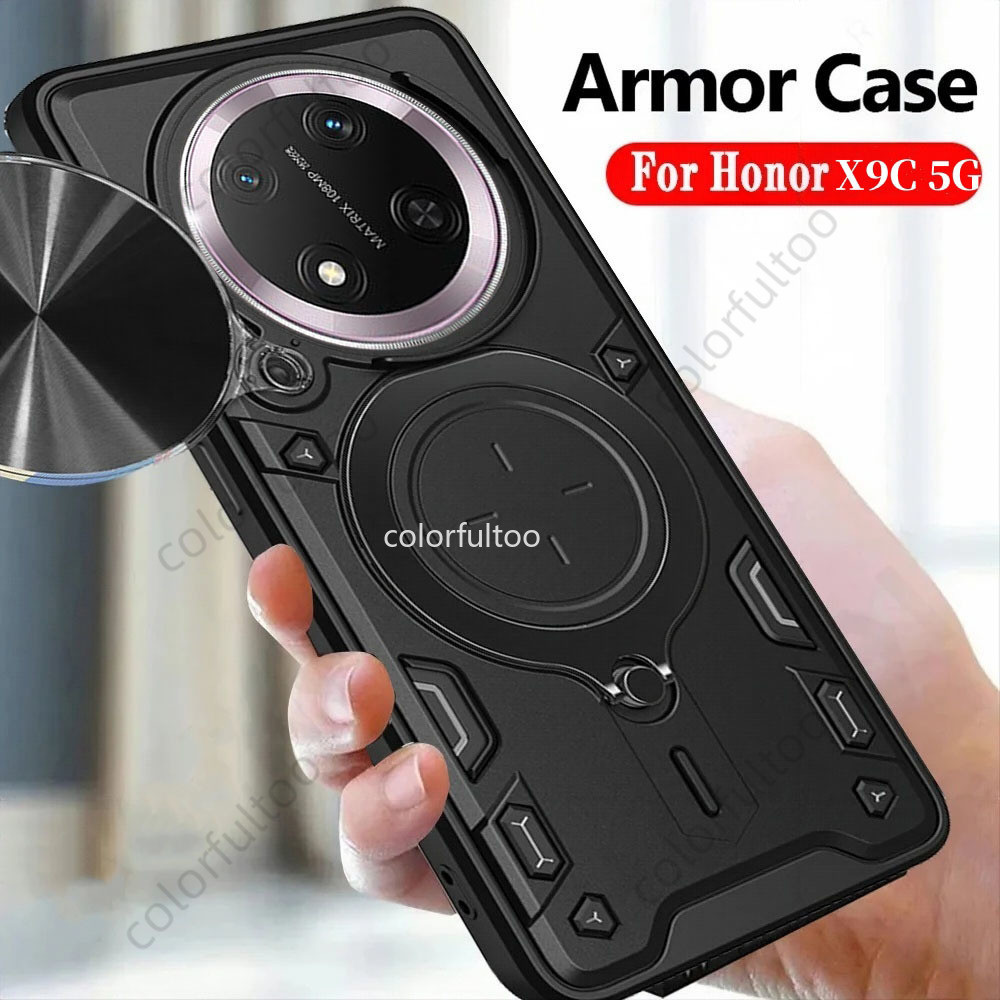 Honor X9C Smart Magnetic Car Ring Holder Case For Honor X9d X9C X9A X9B ...
