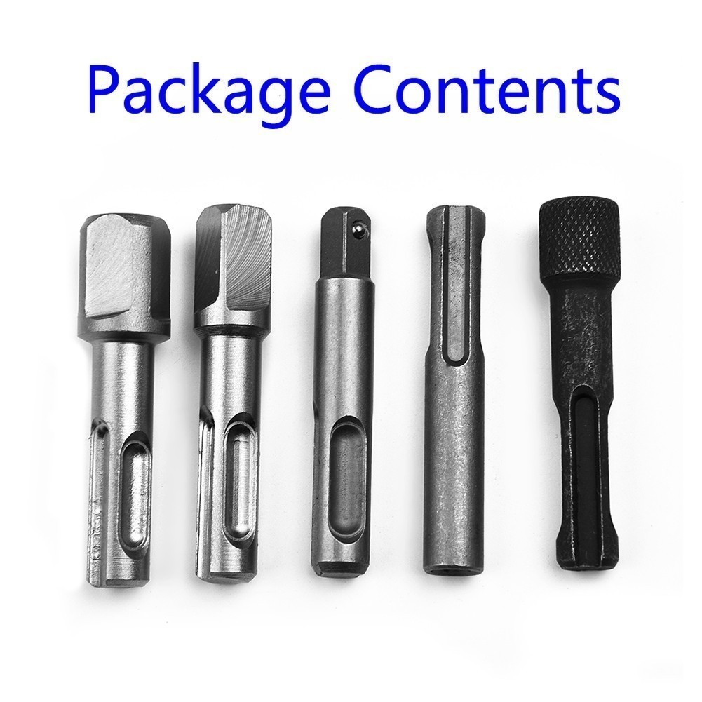 【Hot】5pcs 1/4" 3/8" 1/2" SDS Plus Socket Driver Drill Bit Hex Shank ...