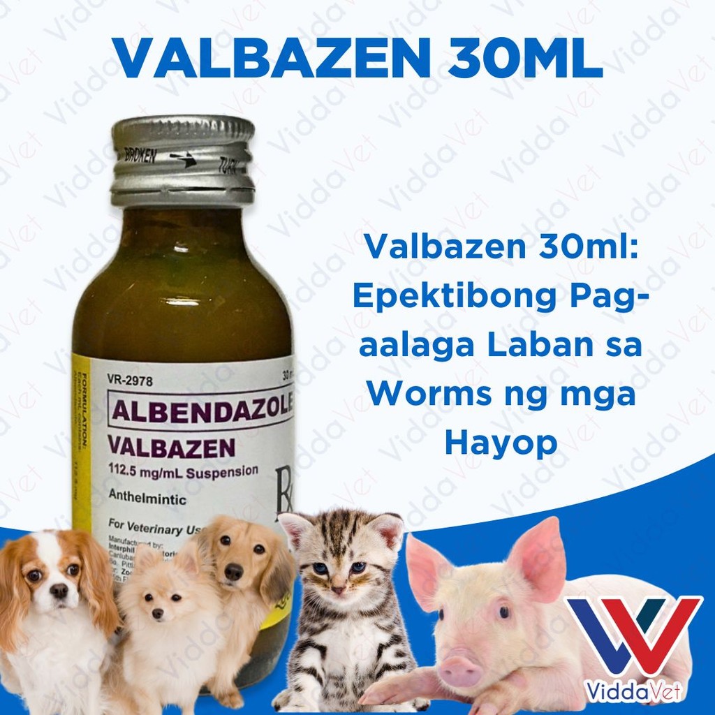 Valbazen 30ml Dewormer for Animals Viddavet pang deworm sa baboy at ibang hayop | Shopee Malaysia