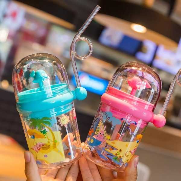 thermos bottle botol air budak Cawan Semburan Air Paus Kecil Rumah ...