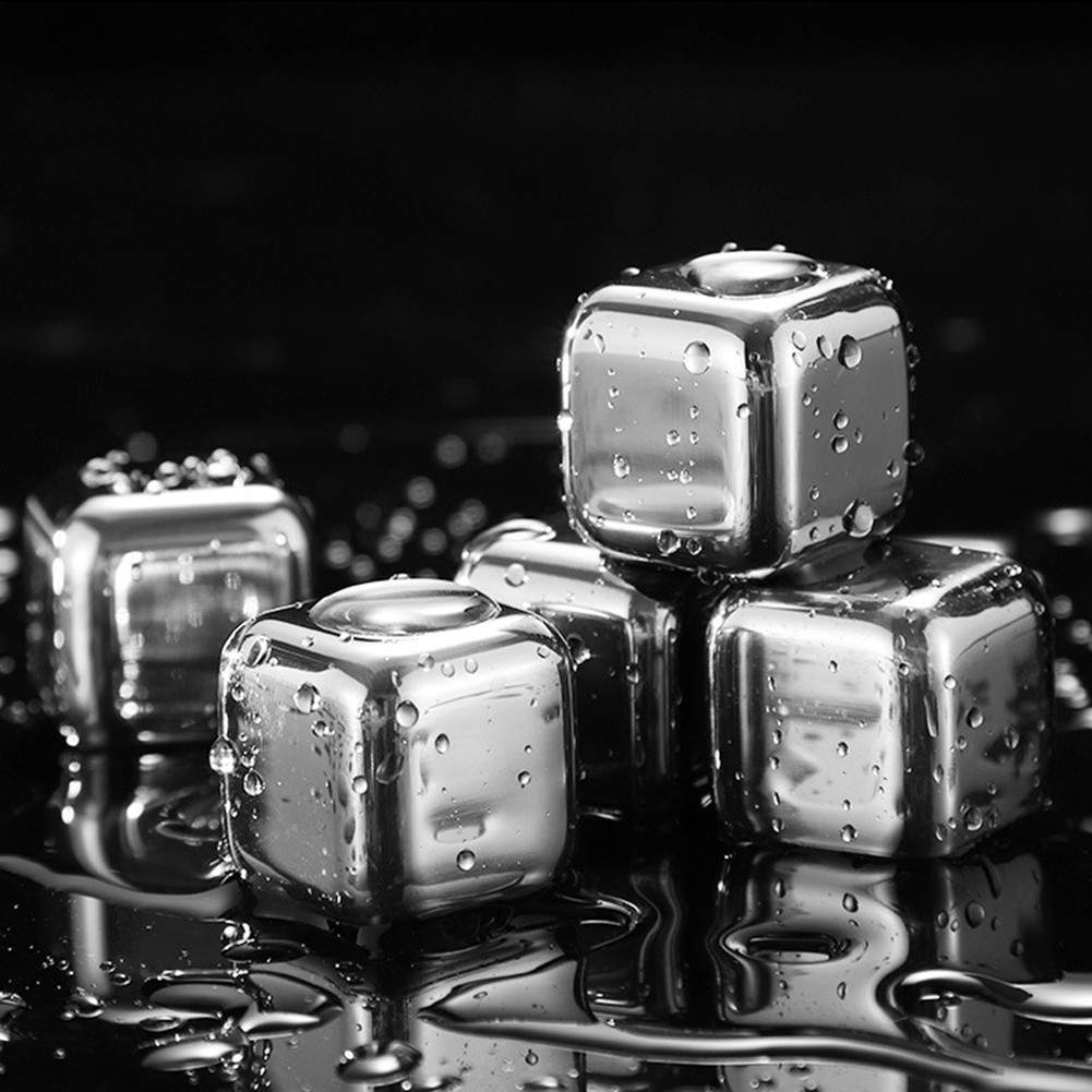 ⭐QUMM⭐ Stainless Steel Ice Cubes Reusable Chilling Stones for Whiskey ...