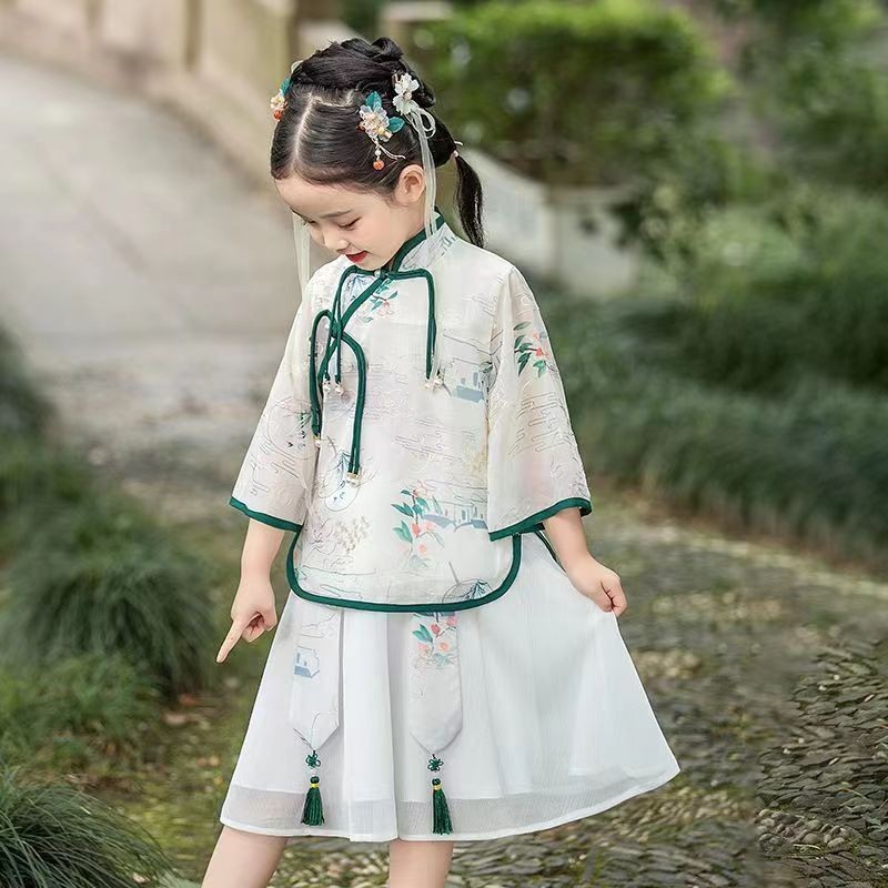 Hanfu children's split set boy's ancient performance costume baby girl ...