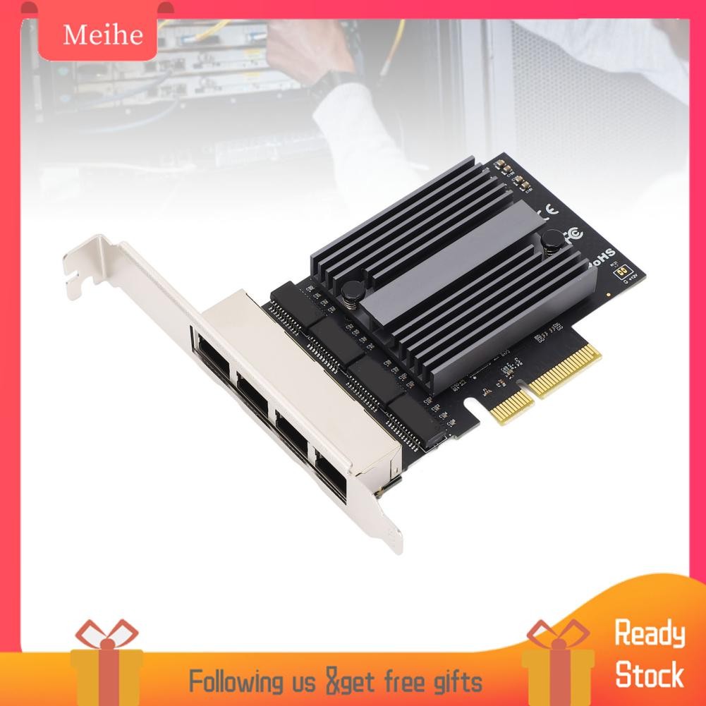 Meihe 4 Port Gigabit Ethernet Network Adapter Card 8 LED Indicators ...