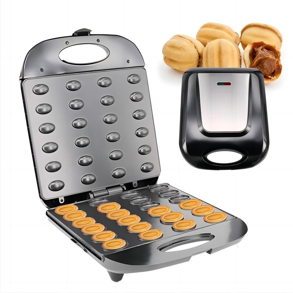 Walnut Cookie Maker 24 Holes Mold Maker Electric Walnut Cake Maker Mini ...