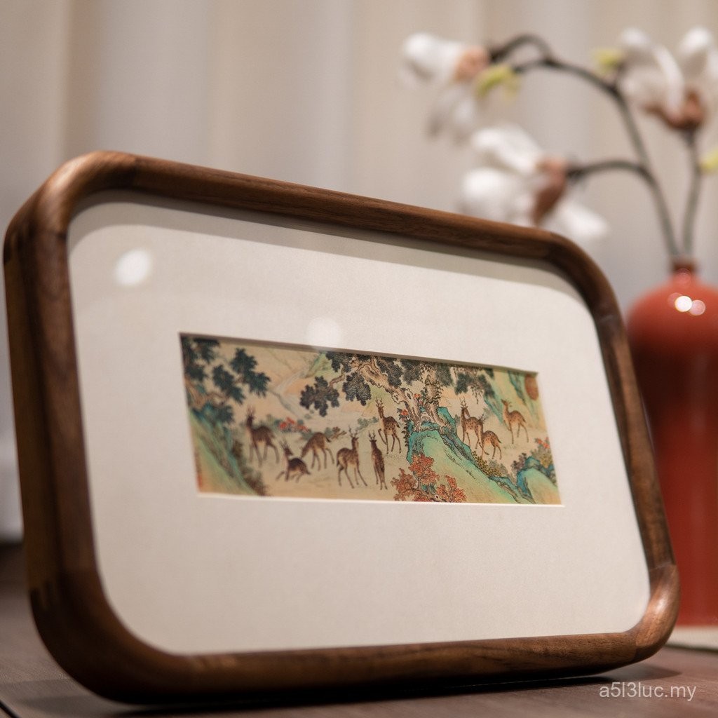 Buatan tangan kayu pepejal 8 inci gambar cuci kreatif dibuat menjadi bingkai gambar a3a4 meja ...