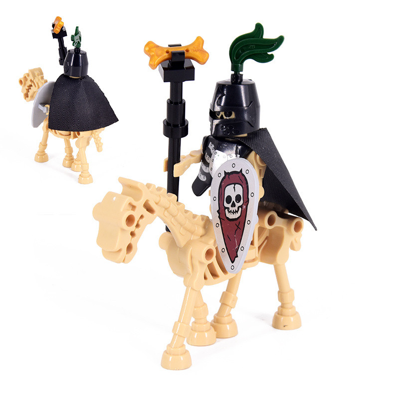 Building Blocks Ancient Compatible Lego Skeleton Fire Dragon Knight ...