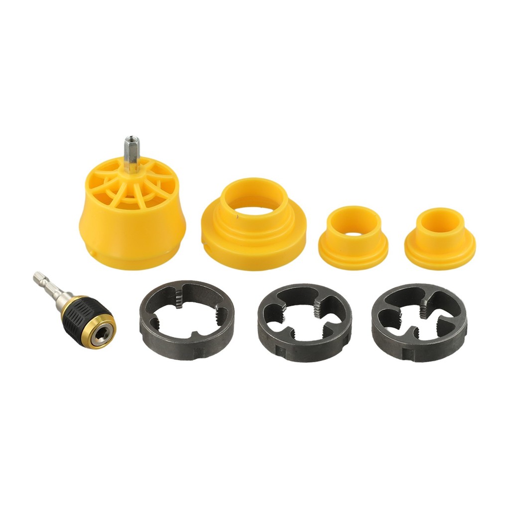Efficient PVC Pipe Threading Made Easy with 7 Piece Drill Accessory Set ...