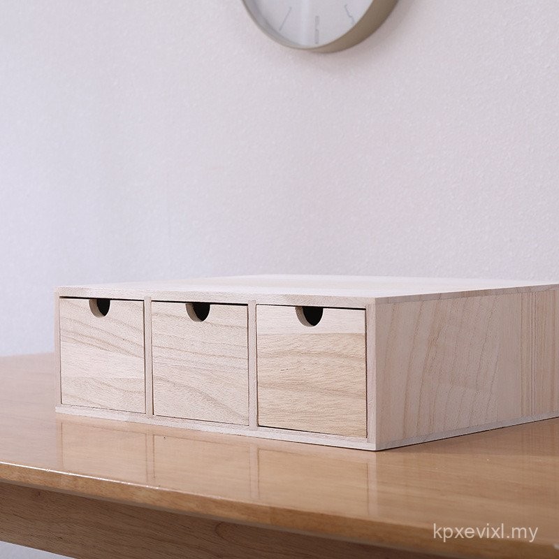 Kotak simpanan komputer meja kayu pepejal, rak penambahan tinggi rak ...