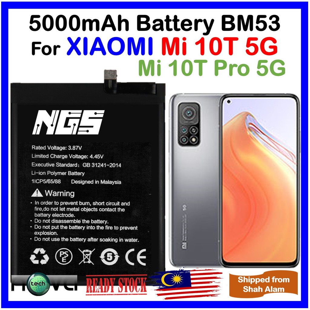 ORlGINAL NGS 5000mAh Battery Fit For BM53 XIAOMI Mi 10T 5G XIAOMI Mi ...