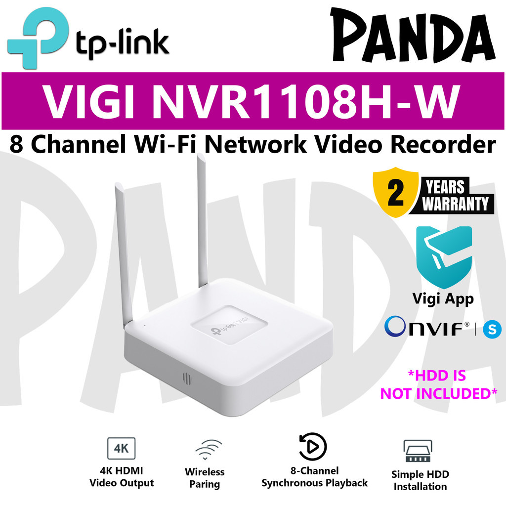 TP-Link Vigi 8 Channel WI-FI Network Video Recorder (Vigi NVR1108H-W ...