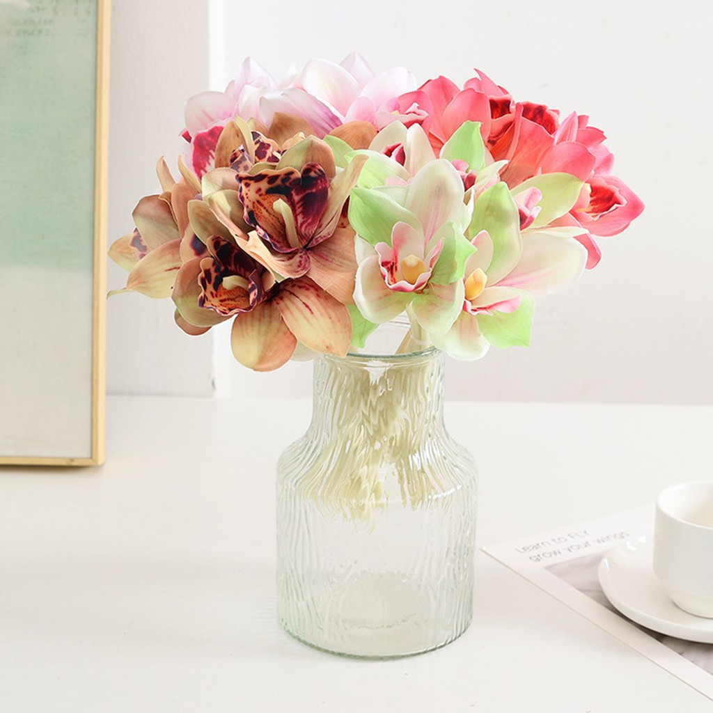 SPE- Artificial Bouquet Non-fading Not Wither Realistic Six Branch ...
